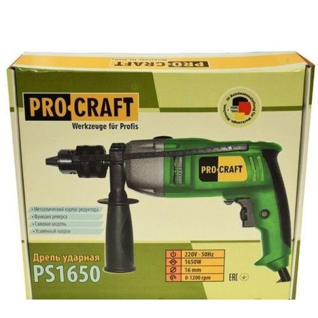 Masina de gaurit cu percutie, Procraft PS1650, 980 W - PS1650